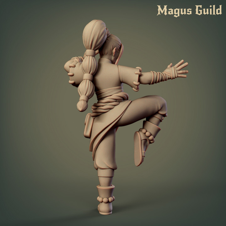3D Printable Female Human Monk – MG4.1 by Magus Guild