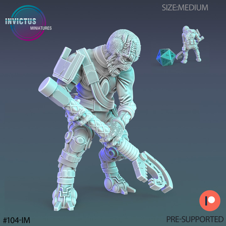3D Printable Alien Worker Mechanic / Space Colonist / Villager ...