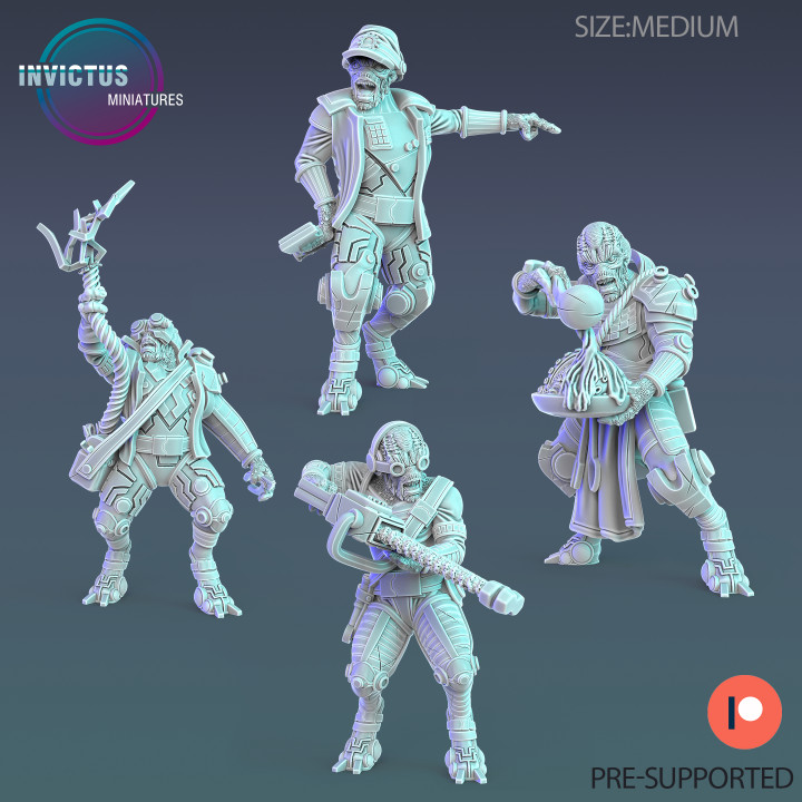 3D Printable Alien Worker Set / Space Colonist / Villager / Cyberpunk ...