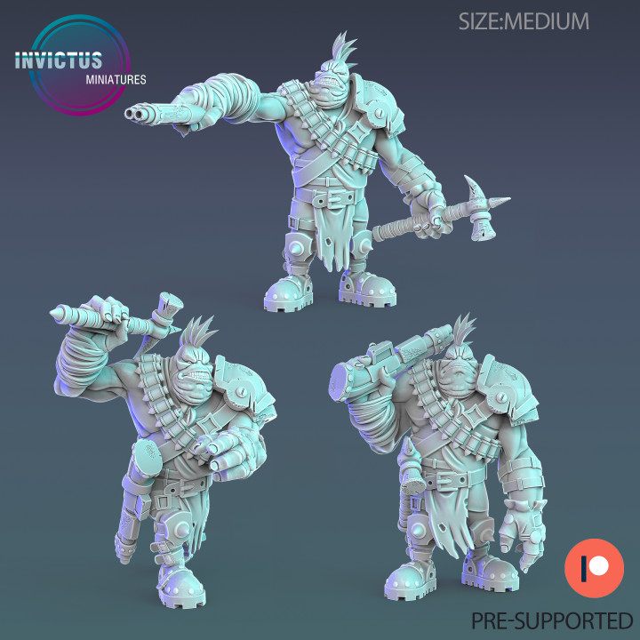 3D Printable Alien Station Guard Set / Space Colonist / Cyberpunk ...