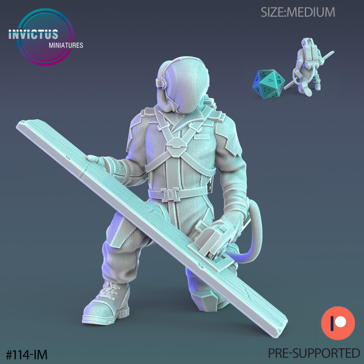 3D Printable Human Worker Wood / Space Colonist / Alien Villager ...