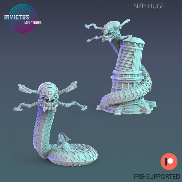 3D Printable Mechanical Worm Tower Set / Space Creeper / Alien ...