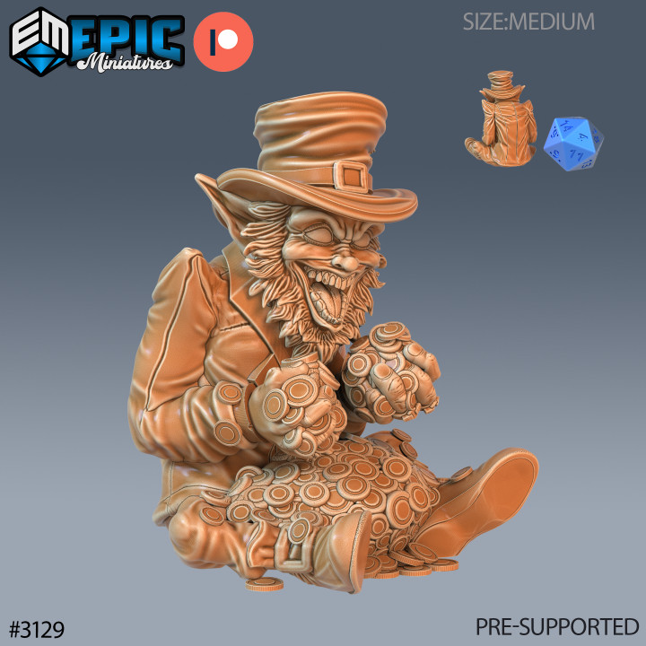 3D Printable Leprechaun Set / Mysterious Fey / Treasure Hunter ...