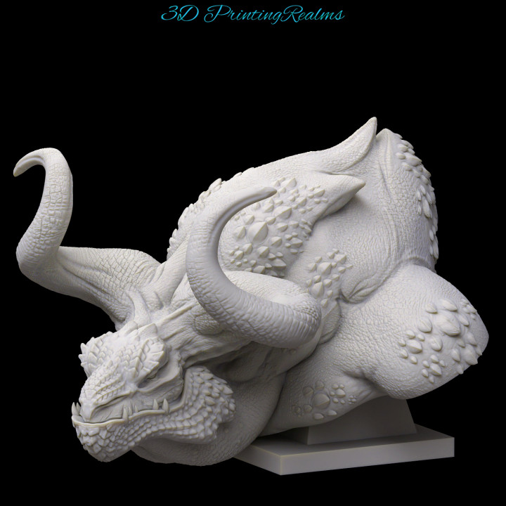 3D Printable Elder dragon Bust by 3DprintingRealms