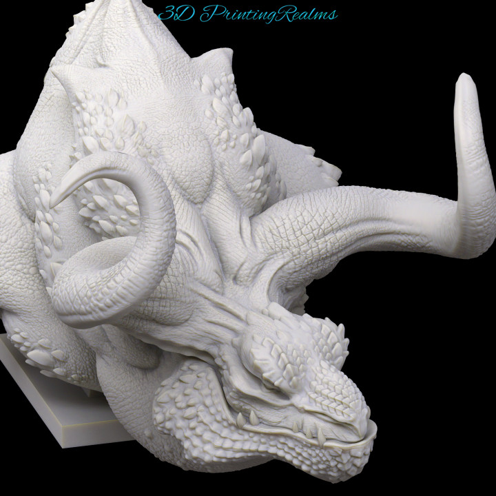 3D Printable Elder dragon Bust by 3DprintingRealms