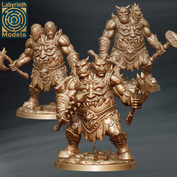 3D Printable Infernal Ogres kit - 32mm scale by Labyrinth Models