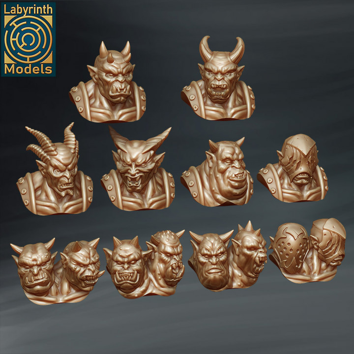 3D Printable Infernal Ogres kit - 32mm scale by Labyrinth Models