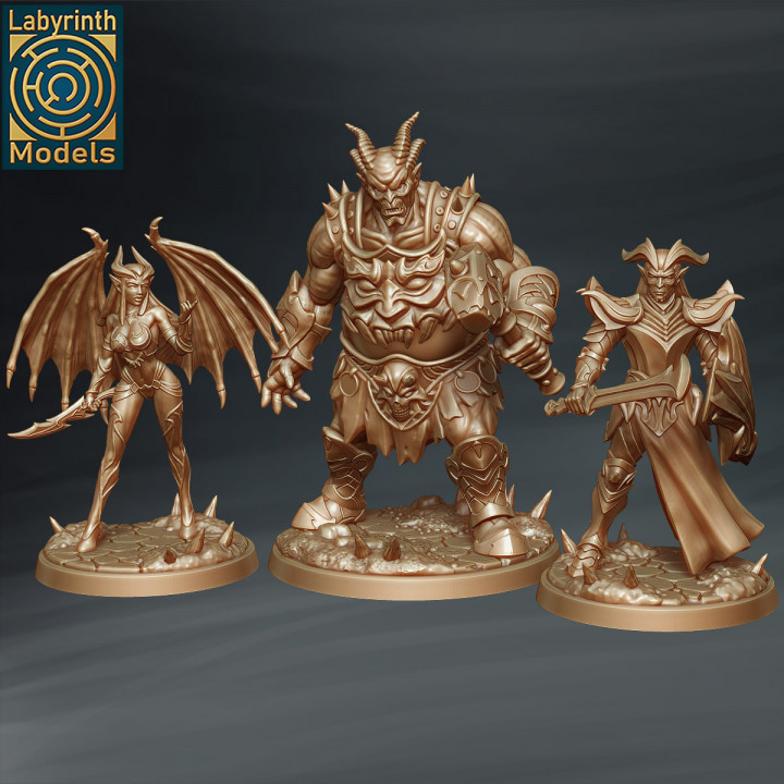 3D Printable Infernal Ogres kit - 32mm scale by Labyrinth Models