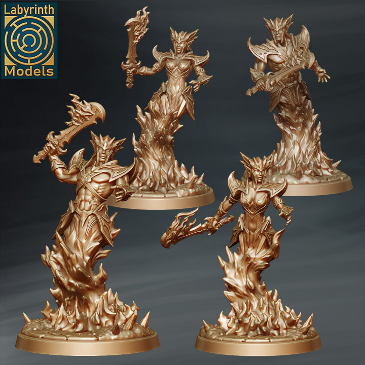 3D Printable Ifrit Warriors - 32mm scale by Labyrinth Models