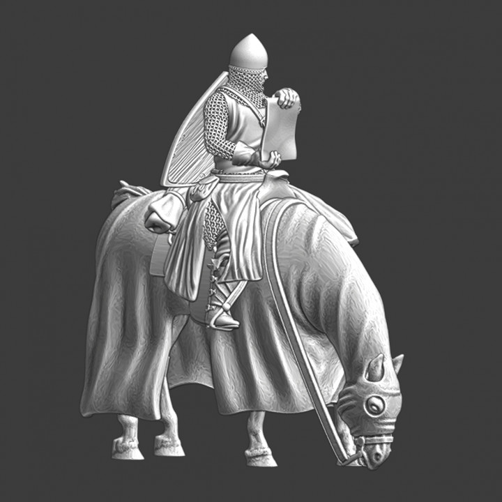 3D Printable Medieval mounted soldier reading scroll by Northern ...