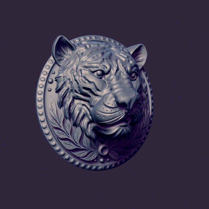3D Printable TIGER MEDALLION for casting by Viktoriya Kabanova