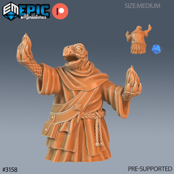 3D Printable Turtle Folk Tribe Set / Tortoise Fighter / Male Water ...