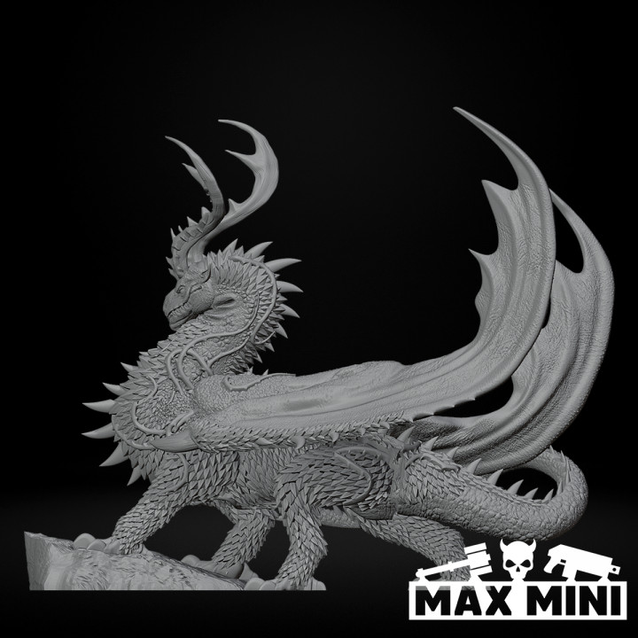 3D Printable Forest Dragon by Max Mini