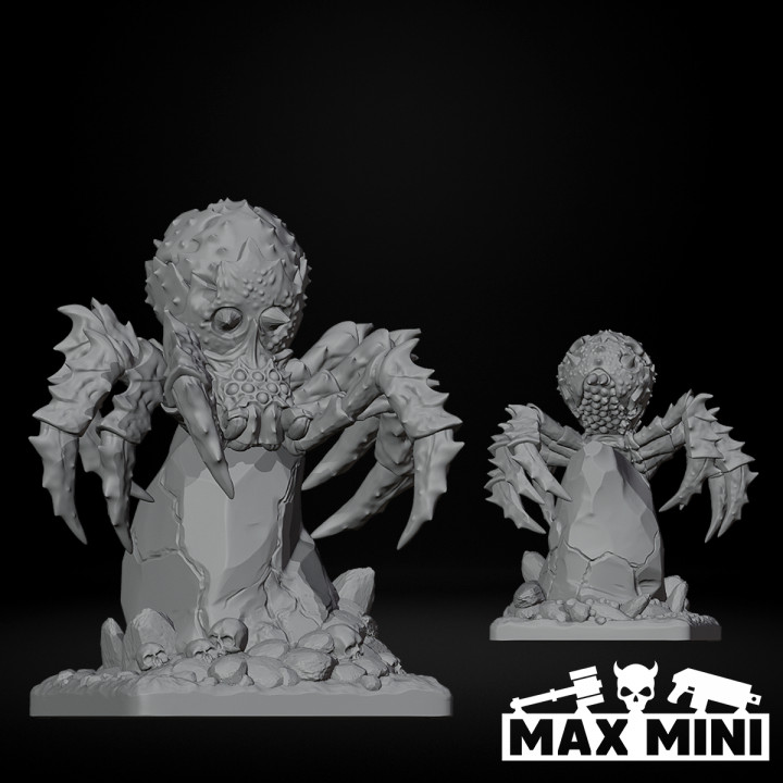 3D Printable Giant Spiders Group by Max Mini