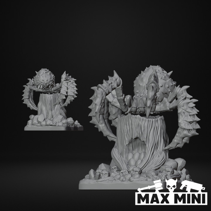 3D Printable Giant Spiders Group by Max Mini