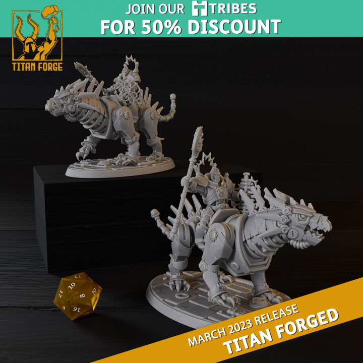 3D Printable Automaton Beast Riders - Titan Forged - Titan Forge Miniatures March 2023 by Titan ...