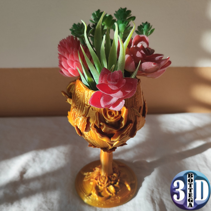 Descargar Wood Chalice, gift idea, plant pot, holder, props. de BOTTEGA 3D