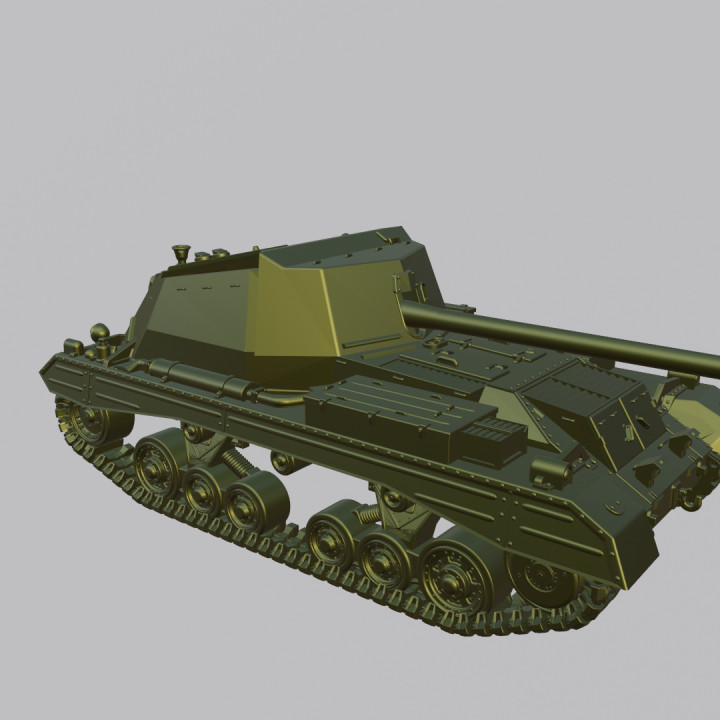3D Printable Archer, Self Propelled 17 Pdr Anti-tank gun (UK, WW2) by ...