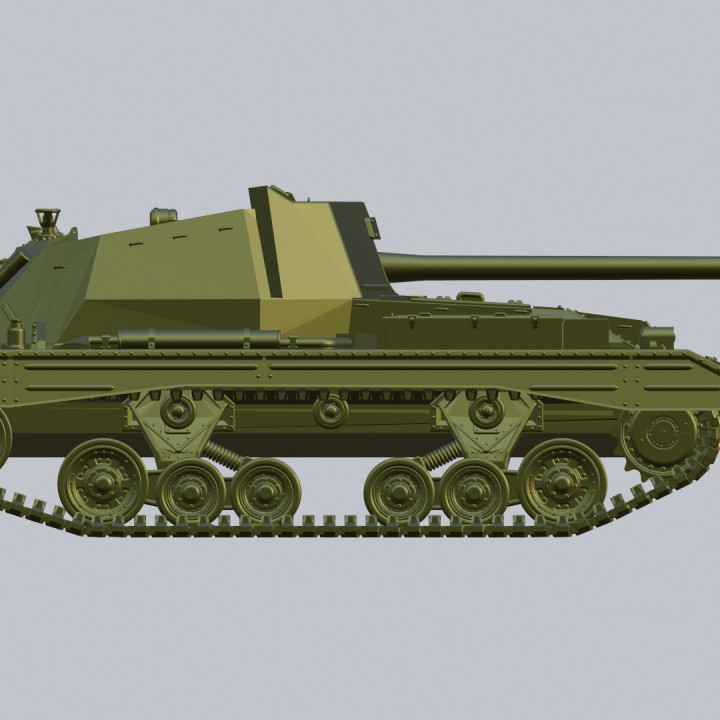3D Printable Archer, Self Propelled 17 Pdr Anti-tank gun (UK, WW2) by ...