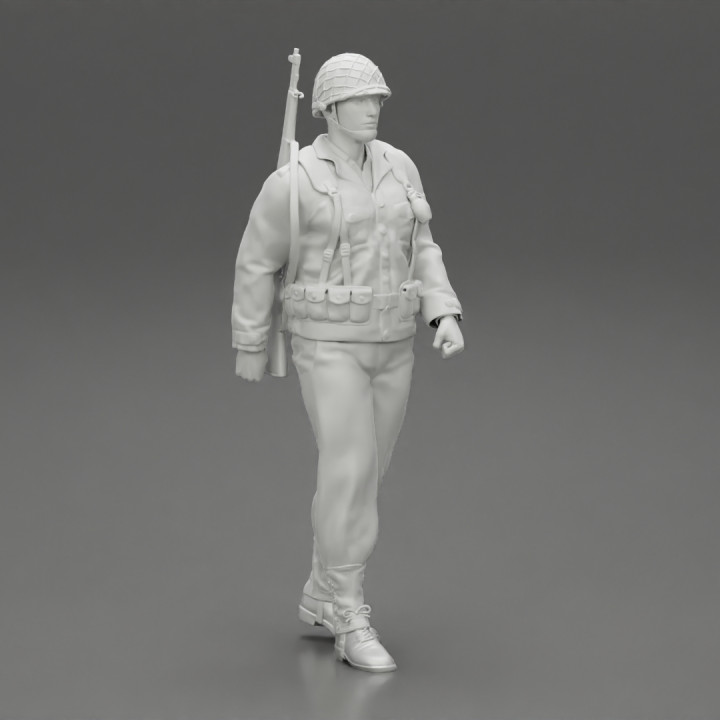 3D Printable soldier walking carrying a rifle by 3DGeschaft Miniatures ...