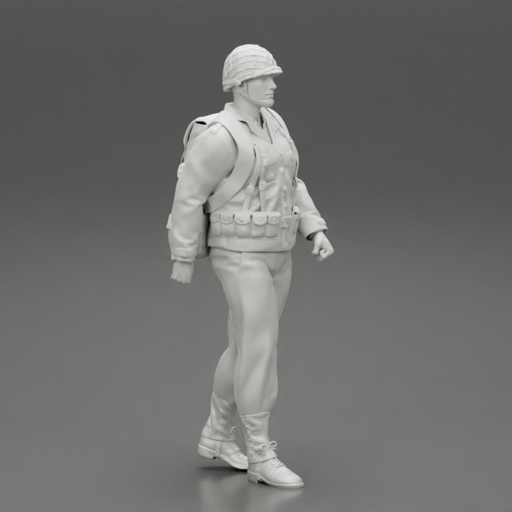 3D Printable Soldier carrying a backpack by 3DGeschaft Miniatures Figures