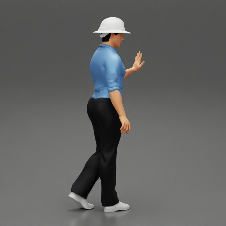 3D Printable civil engineer walking by 3DGeschaft Miniatures Figures