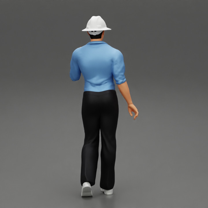 3D Printable civil engineer walking by 3DGeschaft Miniatures Figures