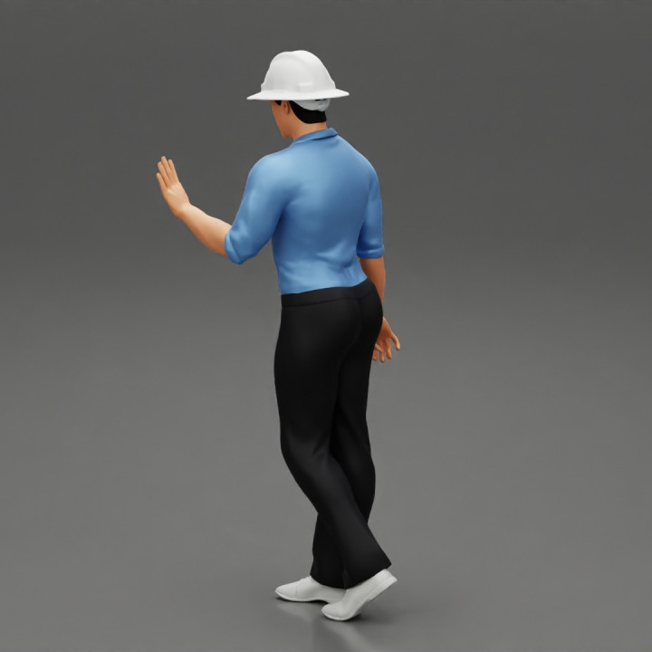 3D Printable civil engineer walking by 3DGeschaft Miniatures Figures