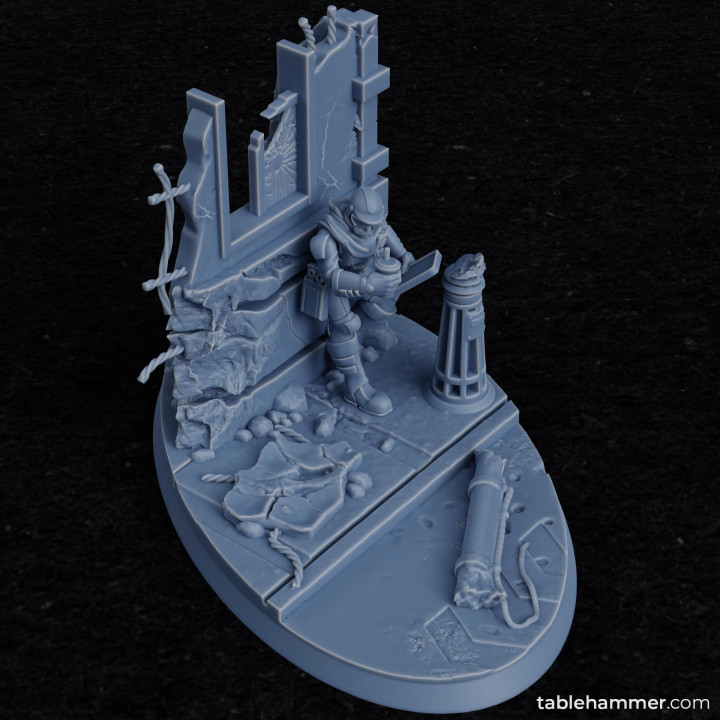 3D Printable The Hungryneer - human scout (Accell Union) by Tablehammer