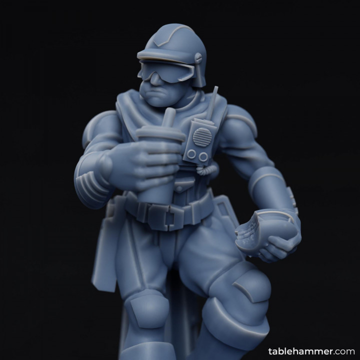 3D Printable The Hungryneer - human scout (Accell Union) by Tablehammer