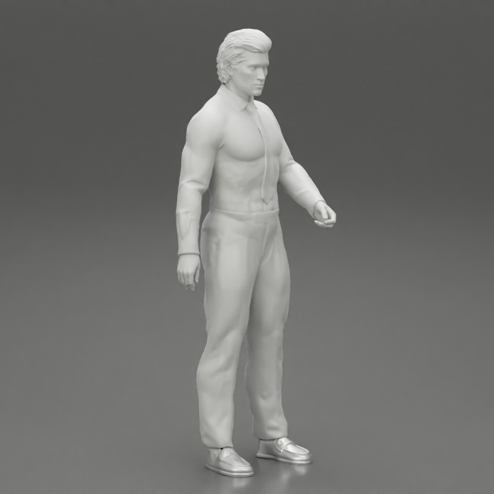 3D Printable Business man without jacket by 3DGeschaft Miniatures Figures