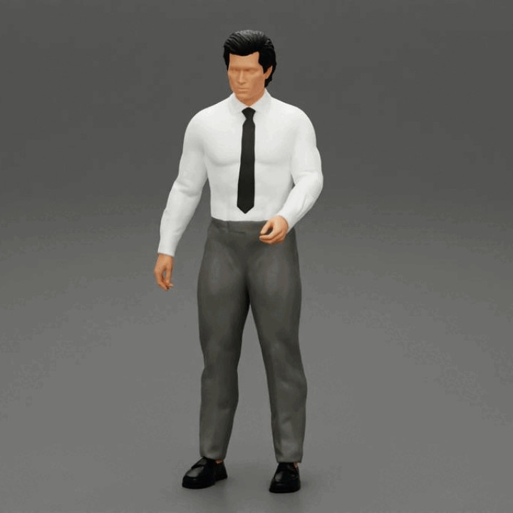 3D Printable Business man without jacket by 3DGeschaft Miniatures Figures