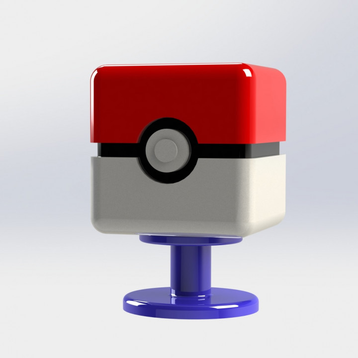 3D Printable SQUARED POKEBALL - POKEMON by Daniele Manenti