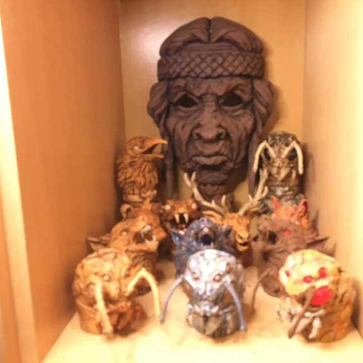 3D Printable Woodcarver Mask Of Inscryption by David