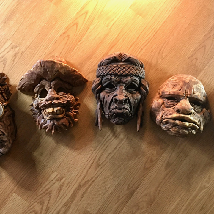 3D Printable Woodcarver Mask Of Inscryption by David