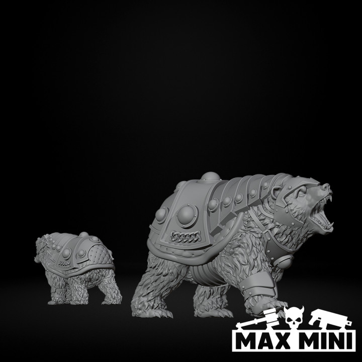 3D Printable Shield Maiden Bears by Max Mini