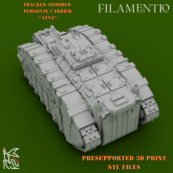 3D Printable Tracked APC "Anna" by Filamentio