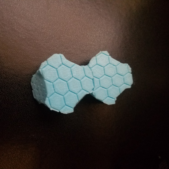 3D Printable Hexagon Helicoid Interlocking Tile by Brian
