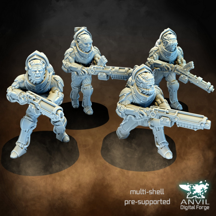 3D Printable Gothic Tech-Horror Infantry - Anvil Digital Forge April ...