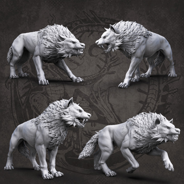 3D Printable Wolf pack by Silana cadou