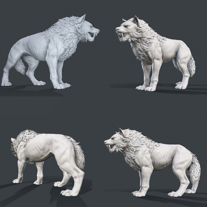 3D Printable Wolf pack by Silana cadou