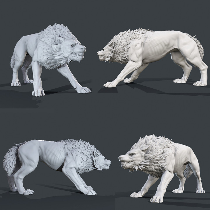 3D Printable Wolf pack by Silana cadou