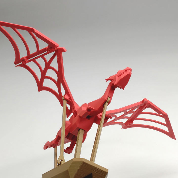 3D Printable FLYING DRAGON (AUTOMATA) by Amao Chan