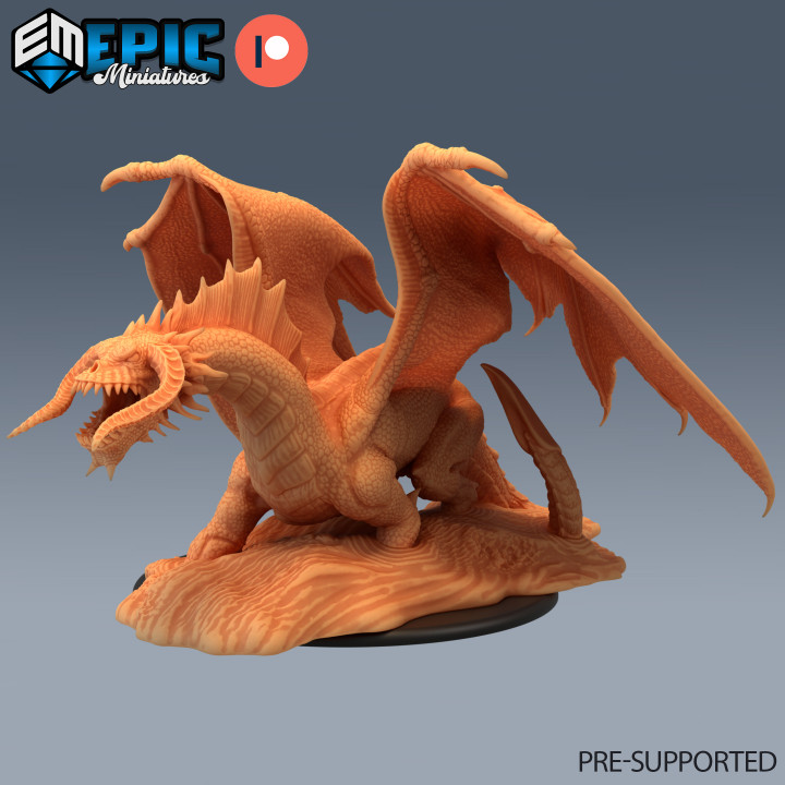 3D Printable Legendary Ancient Dragon Set / Epic Drake / Winged ...