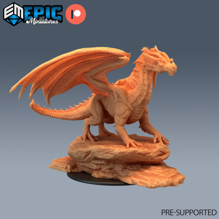 3D Printable Legendary Ancient Dragon Set / Epic Drake / Winged ...