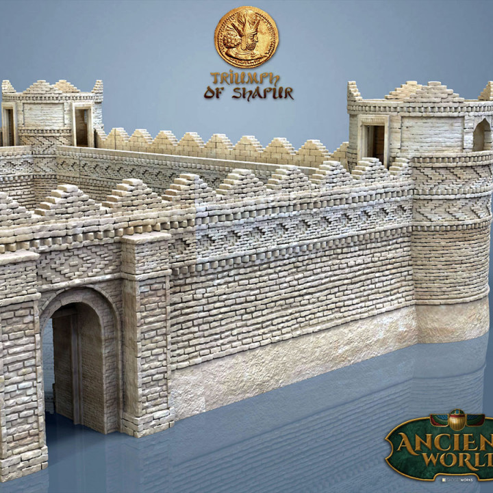 3D Printable Mud Brick Fortress - Triumph of Shapur by Gadgetworks