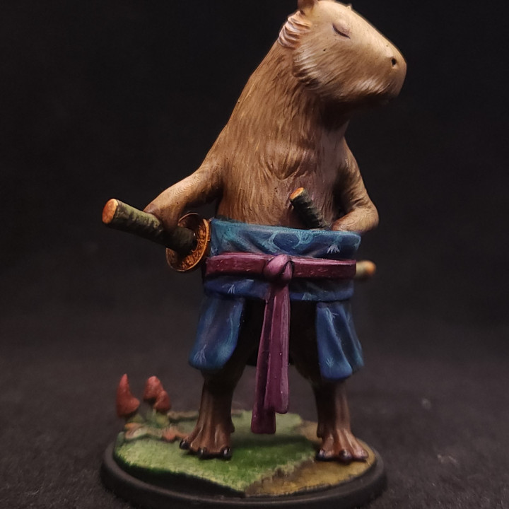 3D Print of Samurai capibara by Dorkasorus