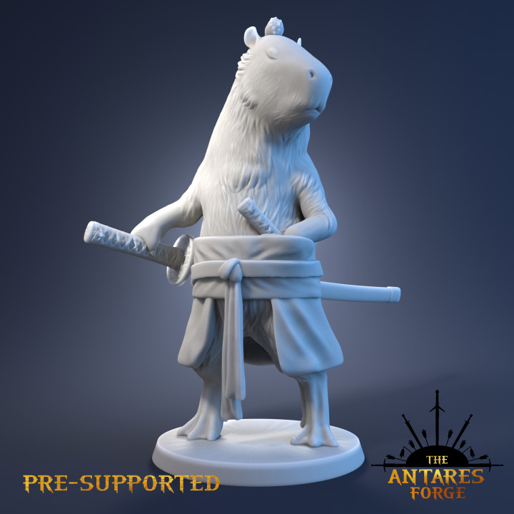 3D Printable Samurai capibara by The Antares Forge