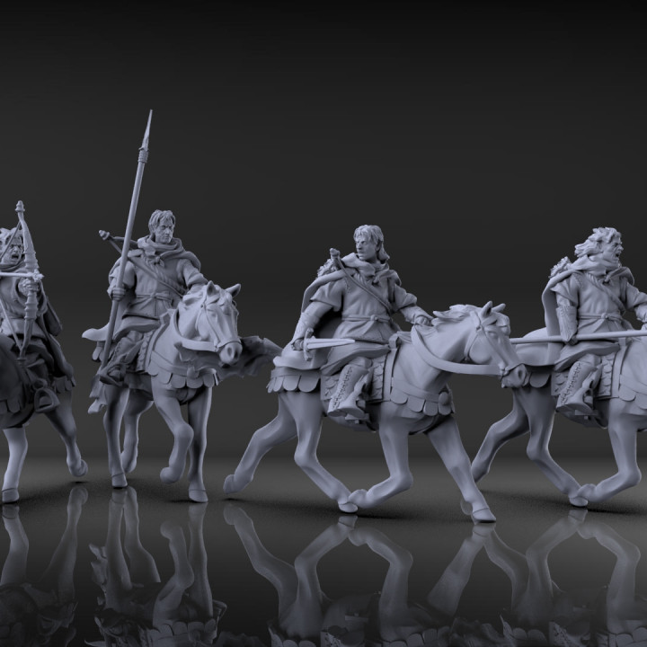 3D Printable Mounted human rangers by SoldiersofHumankind