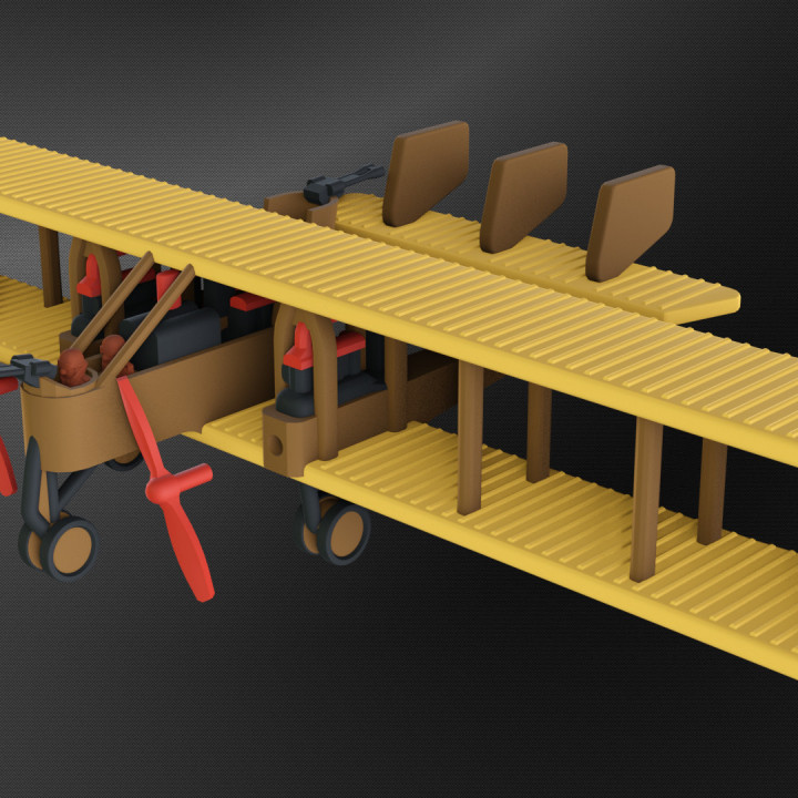 3D Printable Bomber plane Caproni Ca.3 (WW1, Italy) by Wargame3d